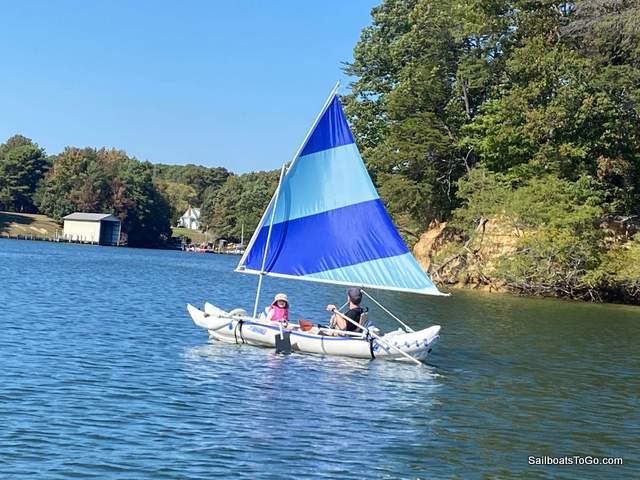 Sailboats To Go » Kayak Sail Kits with Big Powerful Sails. Tack Upwind.