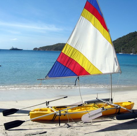 Sailboats To Go » Kayak Sail Kits with Big Powerful Sails. Tack Upwind.
