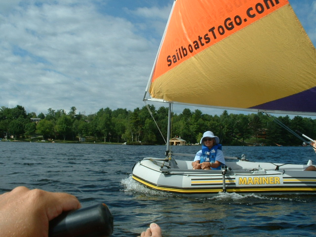 Sailboats To Go » Intex Mariner Inflatable Boat with sail