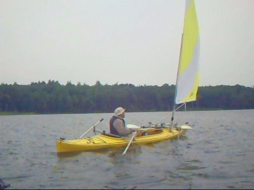 Sailboats To Go » Bolt-on kayak sail rig