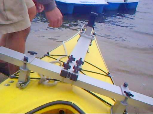 Sailboats To Go » Bolt-on kayak sail rig